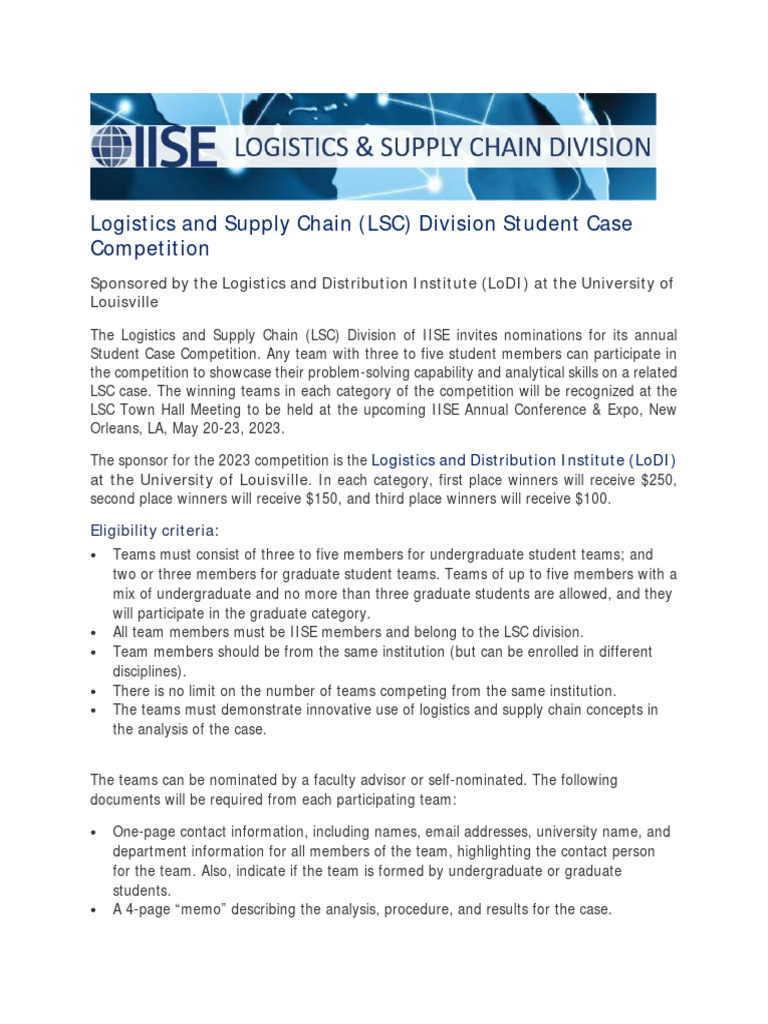 LSC Student Case Competition 2023 | PDF | Business