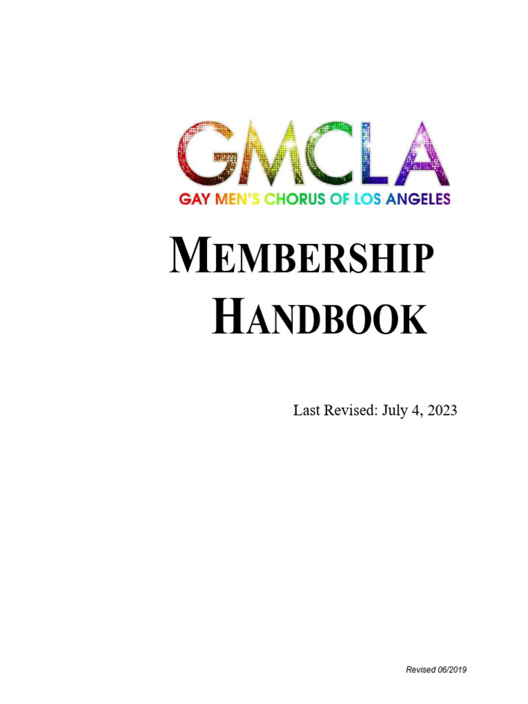 Membership Handbook | PDF | Lgbt | LGBTQIA+ Studies