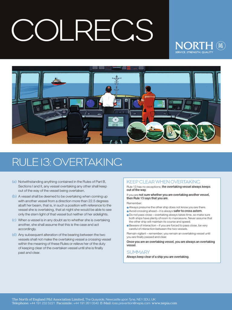 Colregs Rule 13 Overtaking.pdf 3 | PDF | Water Transport | Shipping