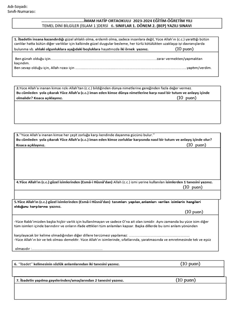 6 SNF TDB Islam1 Dnem y Bep | PDF