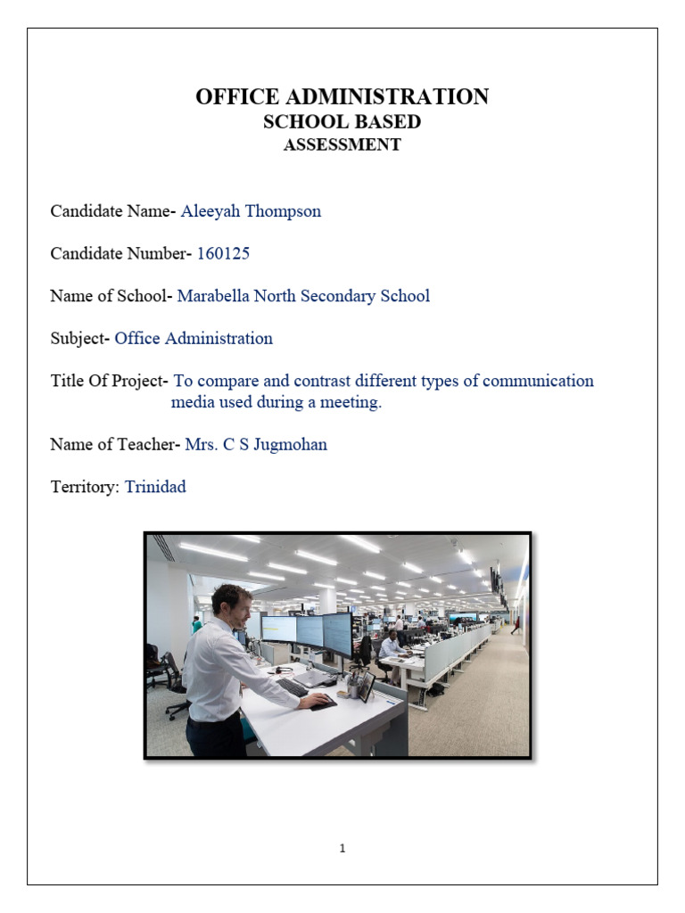 Oa Sba New 1 | PDF | Communication | Questionnaire