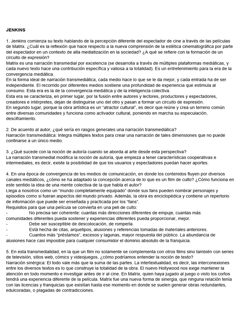 U3 P3 Jenkins y Sanchez-Mesa | PDF | Narrativa | Videojuegos