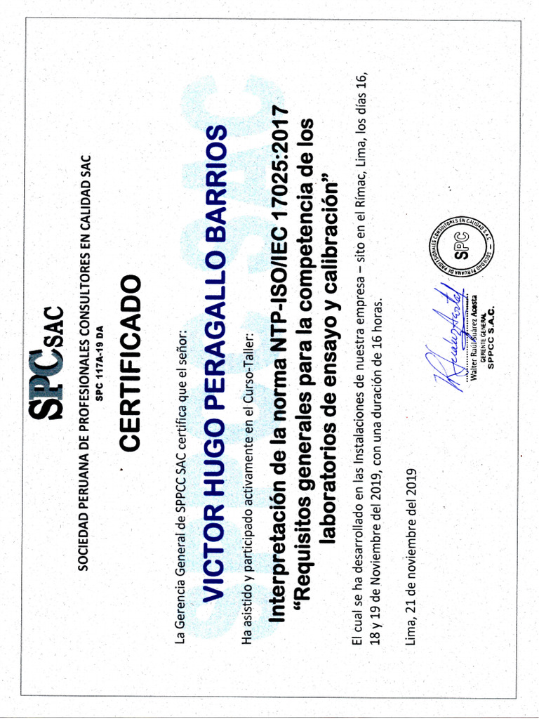 Certificados VH Peragallo (1) Iso17025 | PDF