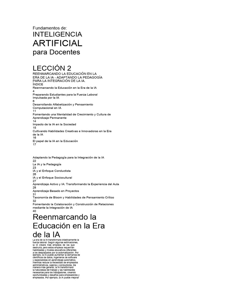LECCIÓN 2 | PDF | Inteligencia artificial | Inteligencia (IA) y semántica