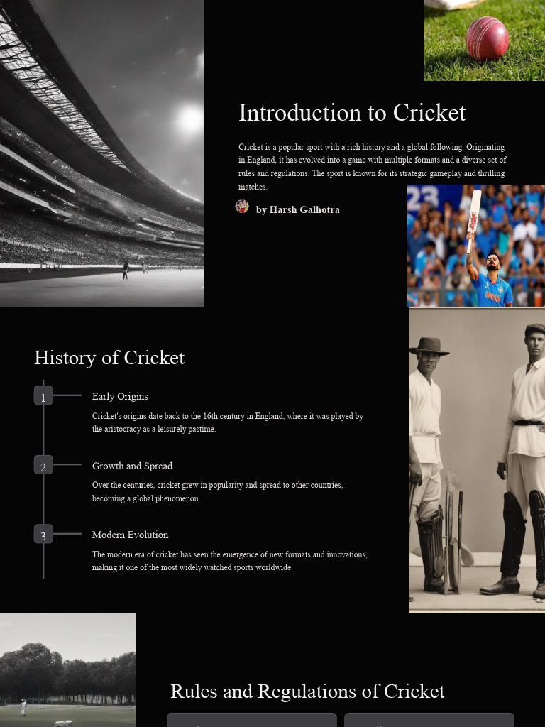 Tab Assignment -5 (My Favourite Sports Cricket) Harsh | PDF | Cricket ...