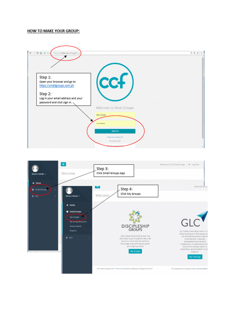 How To Make Your Group:: Step 1 | PDF | Computing | Software