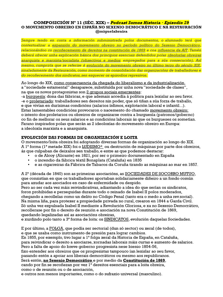 Compo 11 Movemento Obreiro | PDF