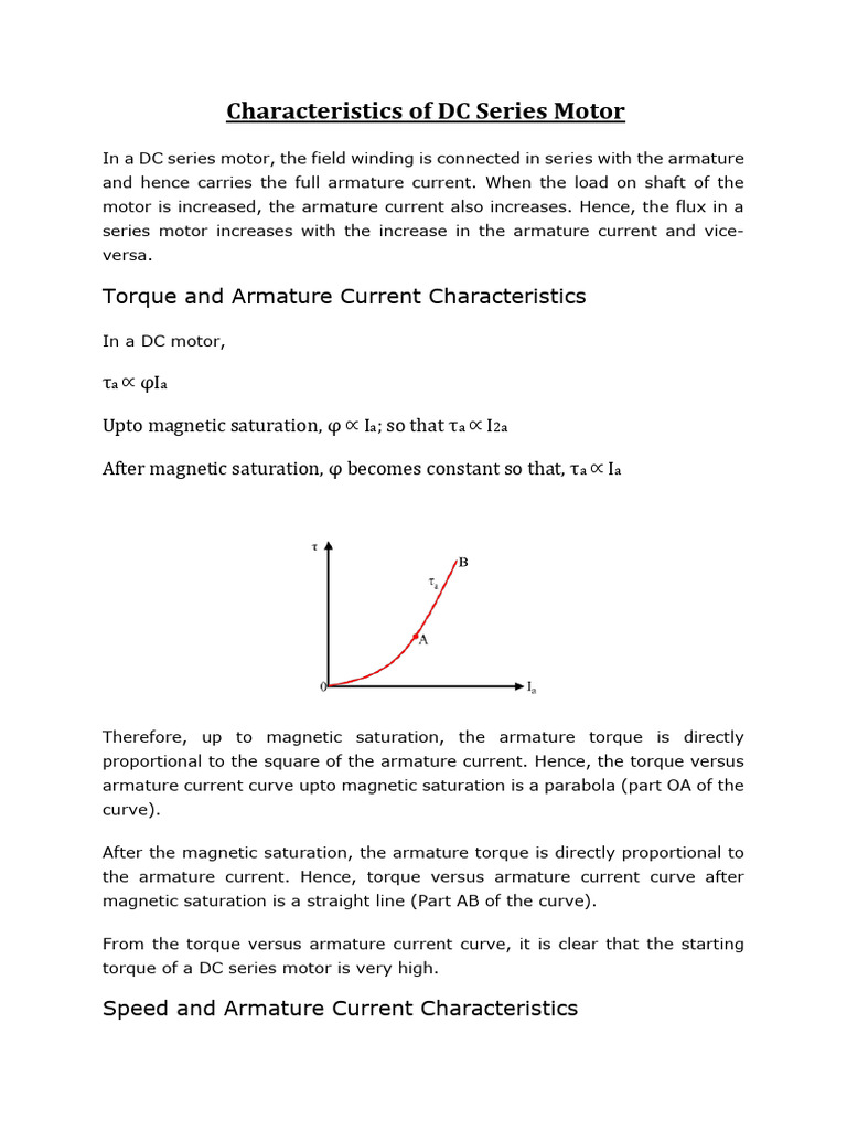 Characteristics of DC Series Motor | PDF | Machines | Electrodynamics