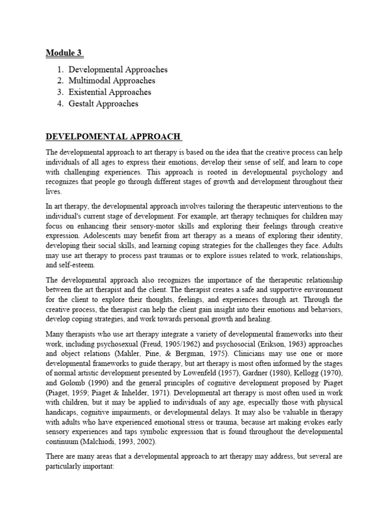 Module 3 Expressive (half) | PDF | Gestalt Therapy | Psychotherapy