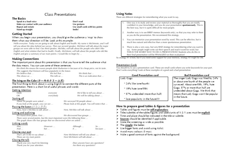 Presentation Tips for Students | PDF | Cognitive Science | Cognition
