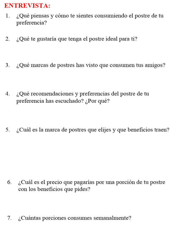 Preferencias y Recomendaciones de Postres | PDF