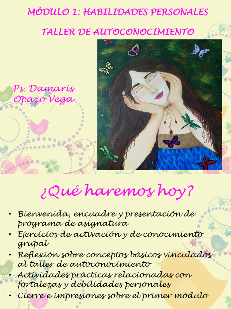 Taller Autoconocimiento Ubb Pdf Paradigma Ciencia Cognitiva