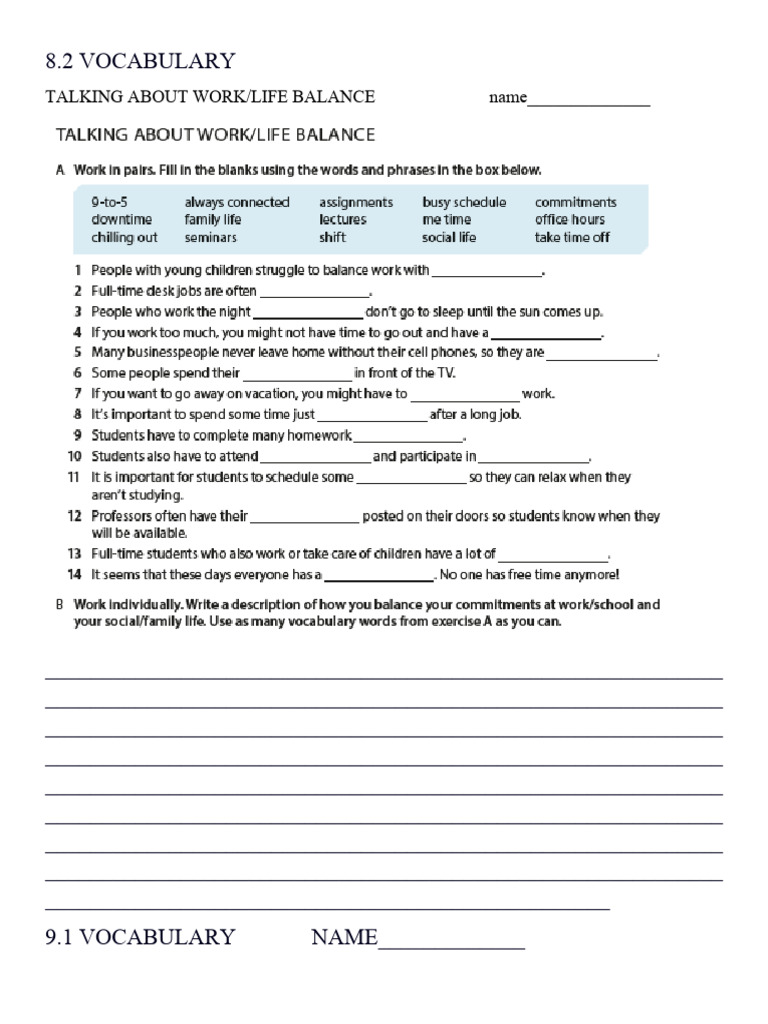 Vocabulary Review Units 8 and 9 | PDF | Business | Art