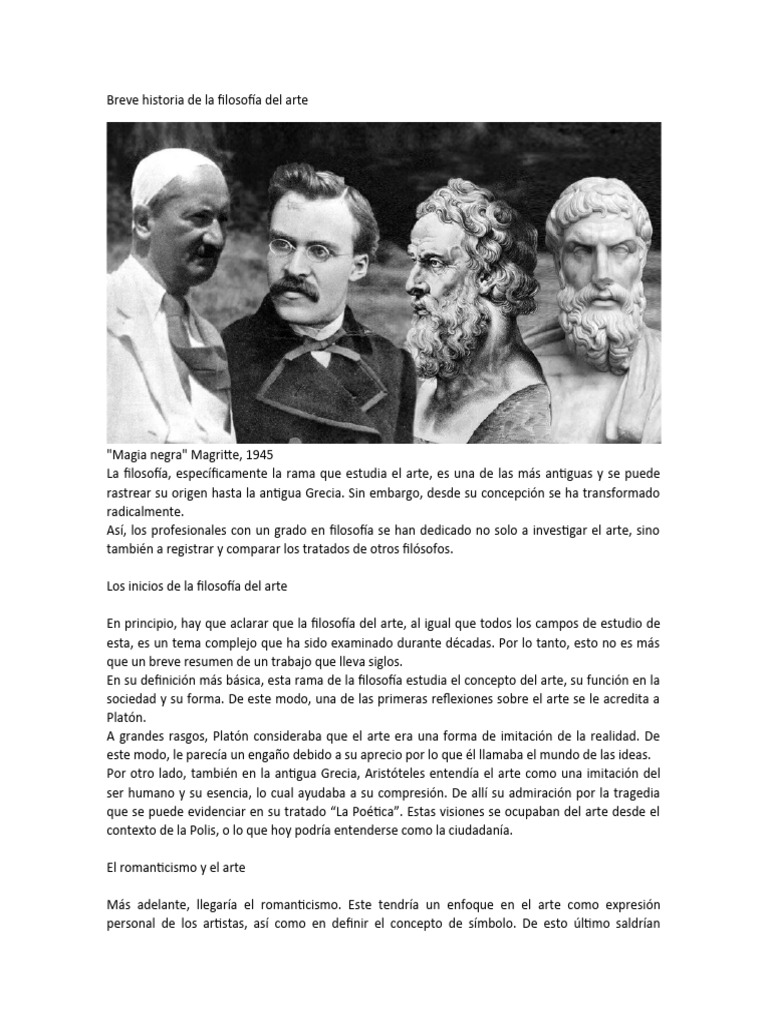 Breve Historia de La Filosofía Del Arte | PDF | Theodor W. Adorno ...