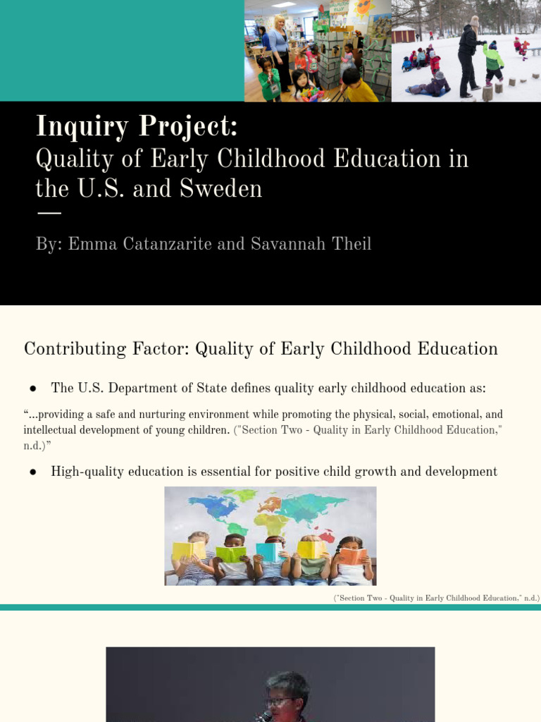 Inquiry Project Quality of Early Childhood Education in U | PDF ...