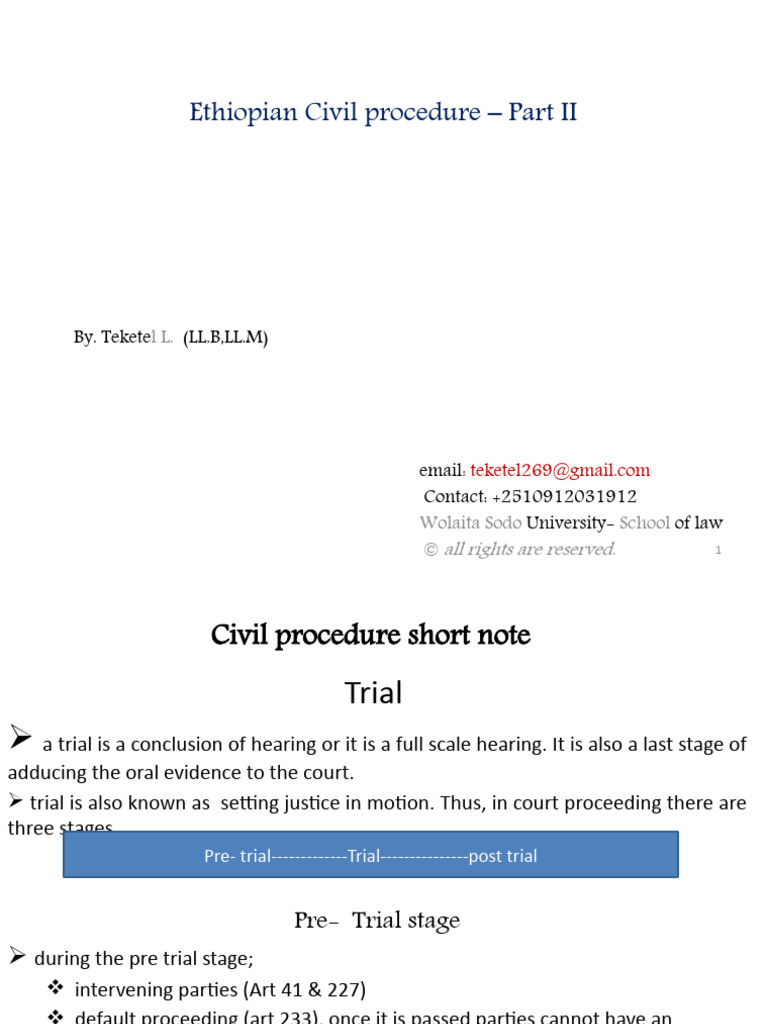 Civil Procedure II Slide | PDF | Appeal | Judgment (Law)