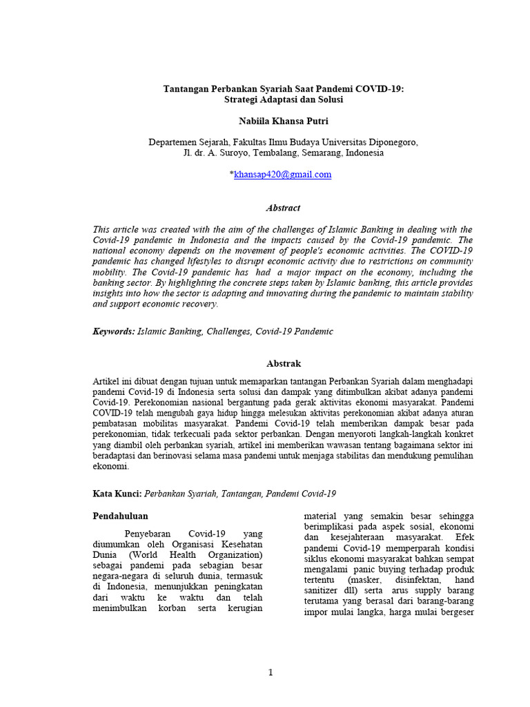 Nabiila Khansa Putri Artikel PAI (2 Kolom) | PDF | Pengembangan Diri