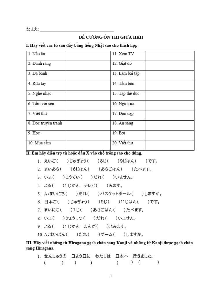 (G7) Ôn Thi Gi A hk2 | PDF