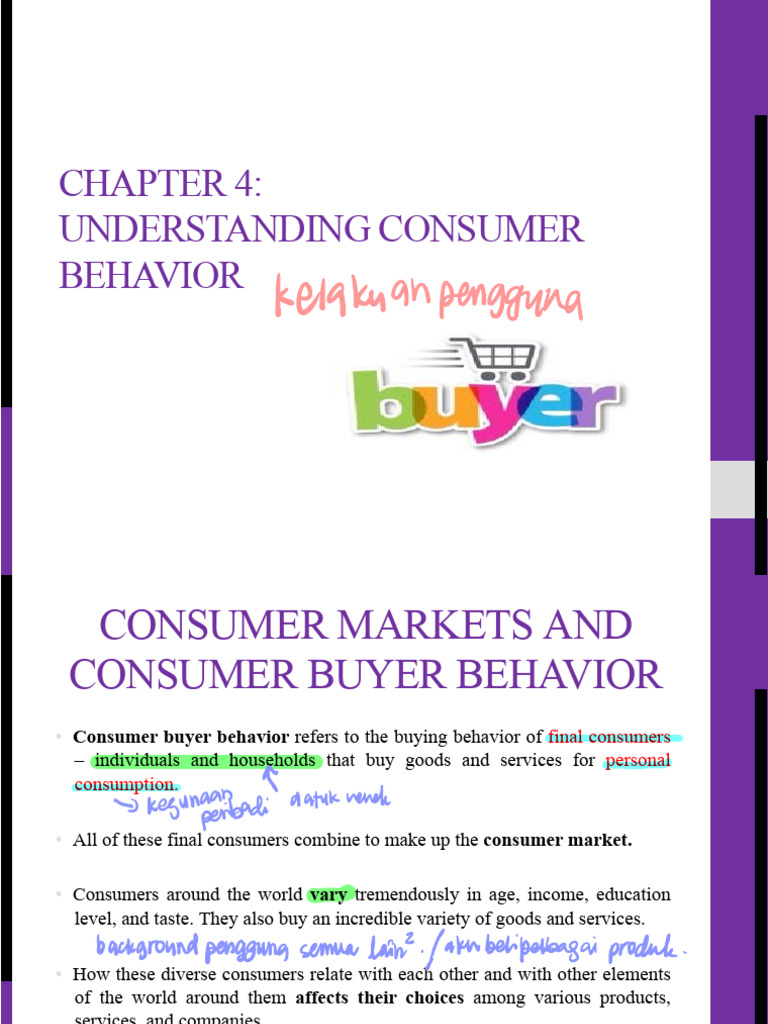 Chapter 4 - Understanding Consumer Behavior | Download Free PDF ...