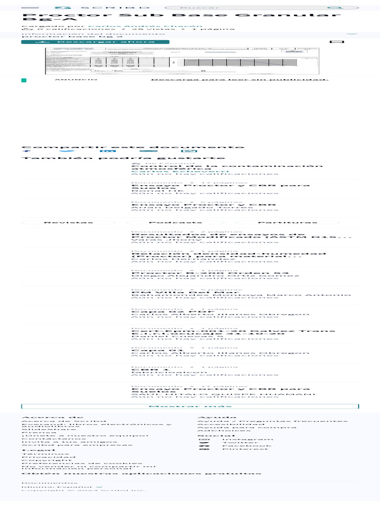 Proctor Sub Base Granular Bg-A PDF | PDF | Comunicación escrita