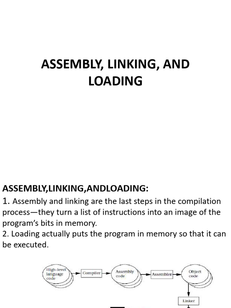 8.assembly, Linking, and Loading | PDF | Assembly Language | Programming