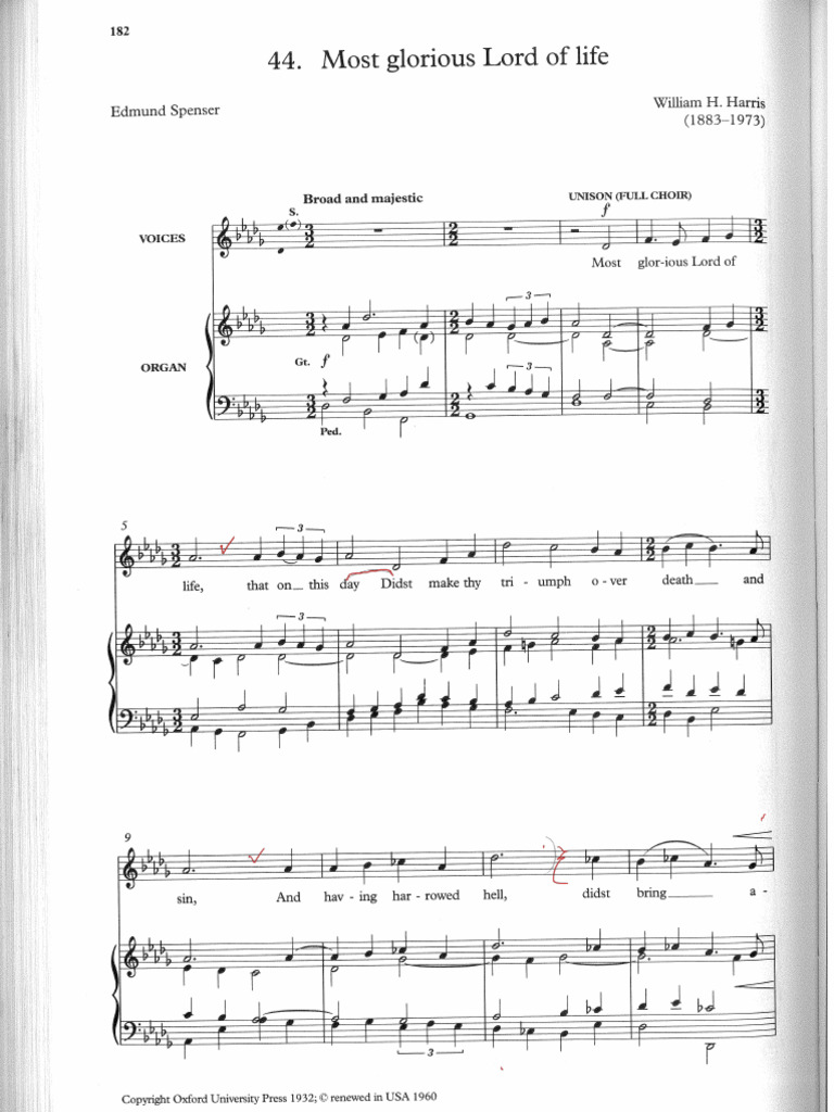 harris+Most+Glorious+lord+of+Life+-+Annotated | PDF