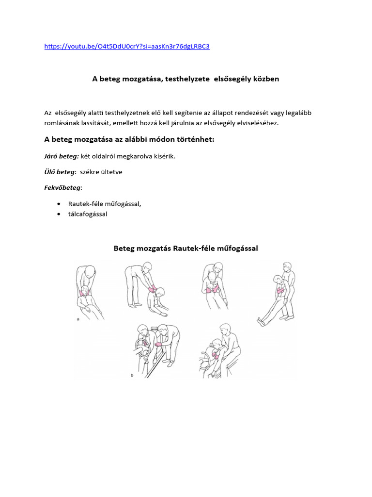 Sérült, Beteg Mozgatása Kimentés Alatt | PDF