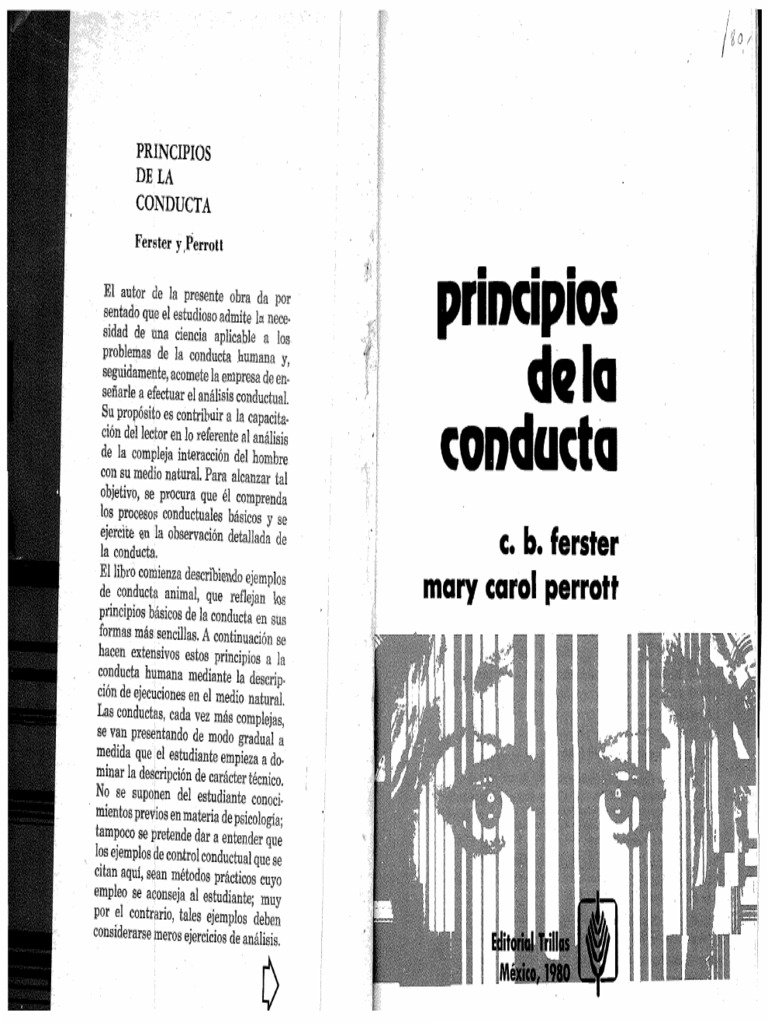 Ferster, C. B., & Perrott, M. C. (1968) - Principios de La Conducta | PDF