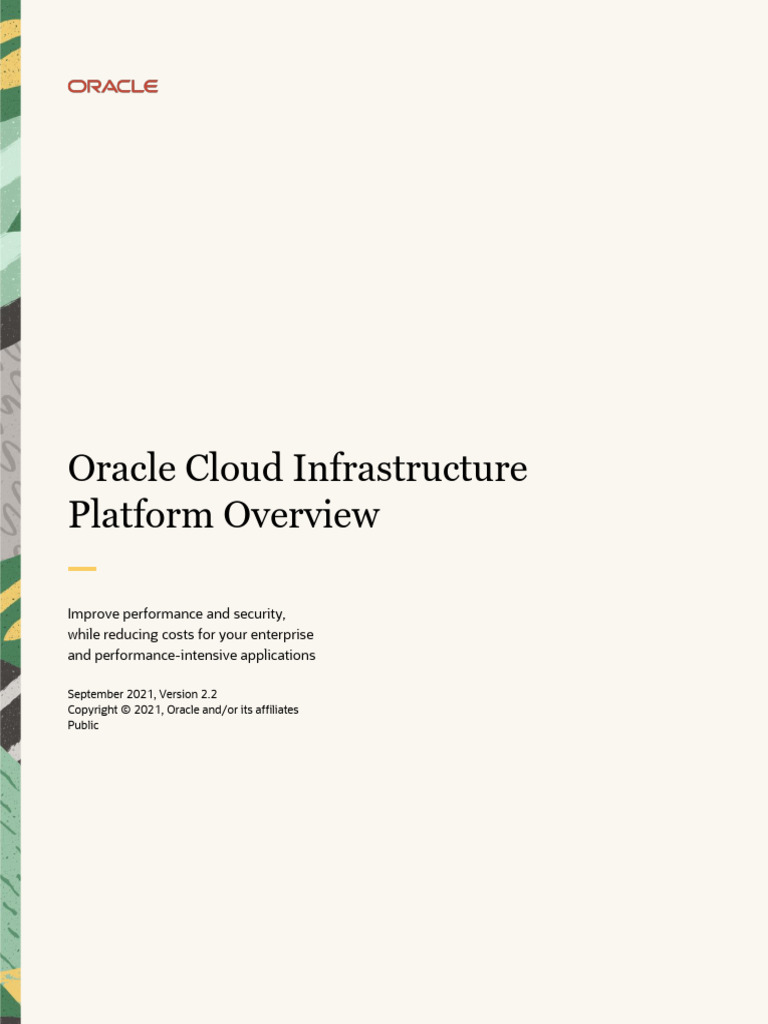 Oci Platform Overview 1 3 | PDF | Cloud Computing | Oracle Corporation