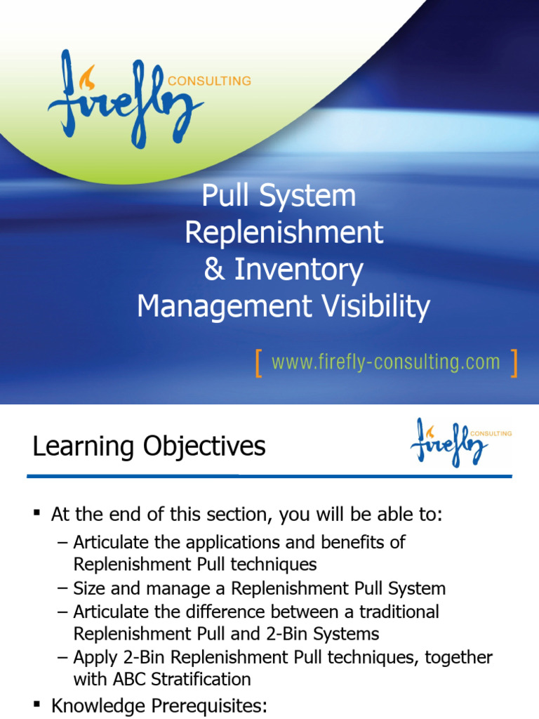 Formation Brands - Replenishment Pull Systems Rev FB | PDF | Inventory ...