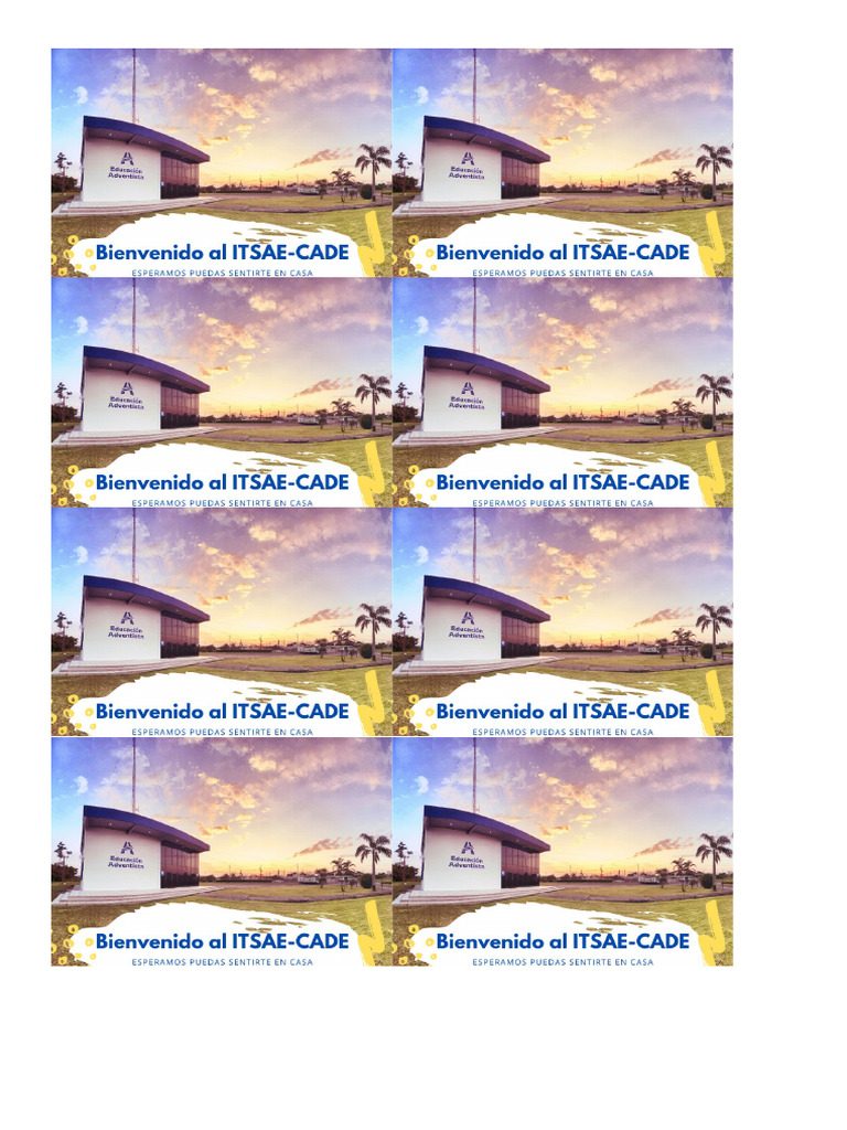 Tarjeta bienvenida CADE | PDF