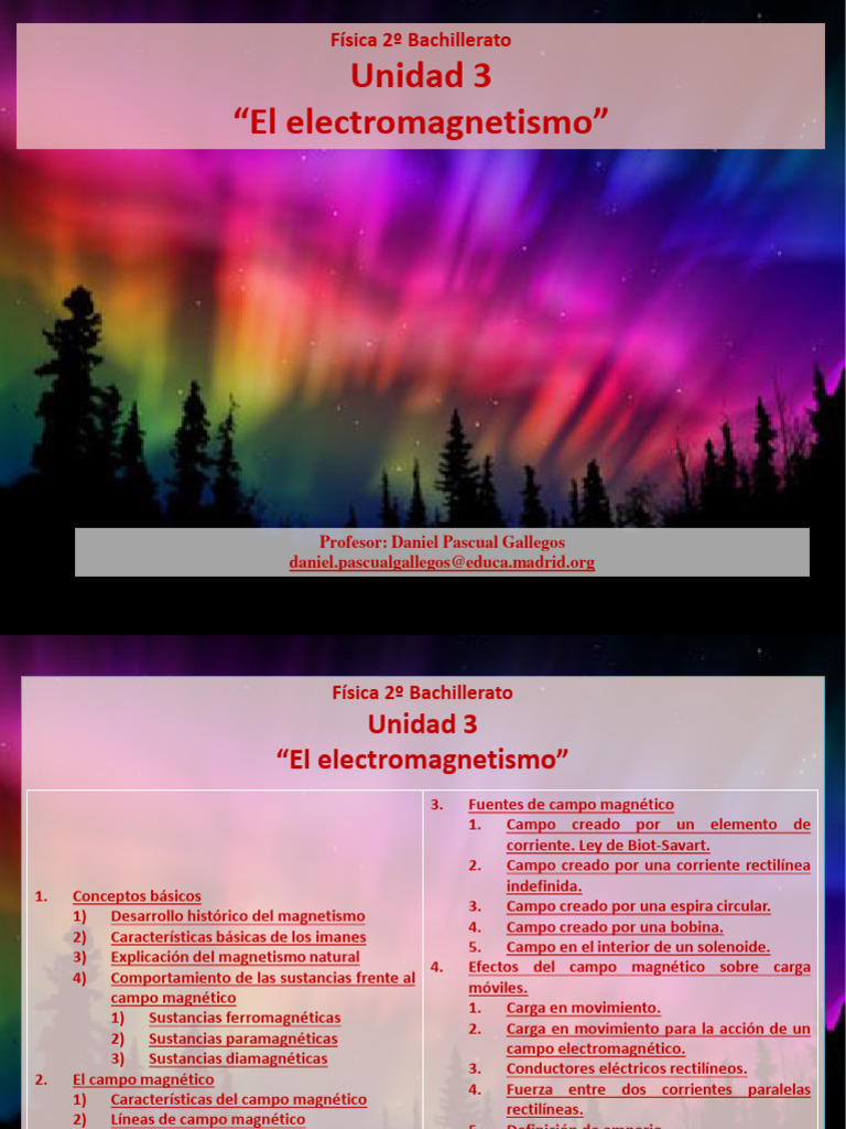 Electromagnetismo: Conceptos y Aplicaciones | PDF | Campo magnético | Imán