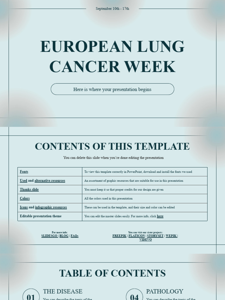 European Lung Cancer Week by Slidesgo | PDF | Planets | Saturn