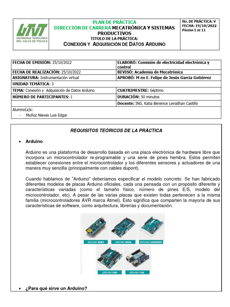Conexión de Arduino y LabVIEW | PDF | Arduino | Microcontrolador