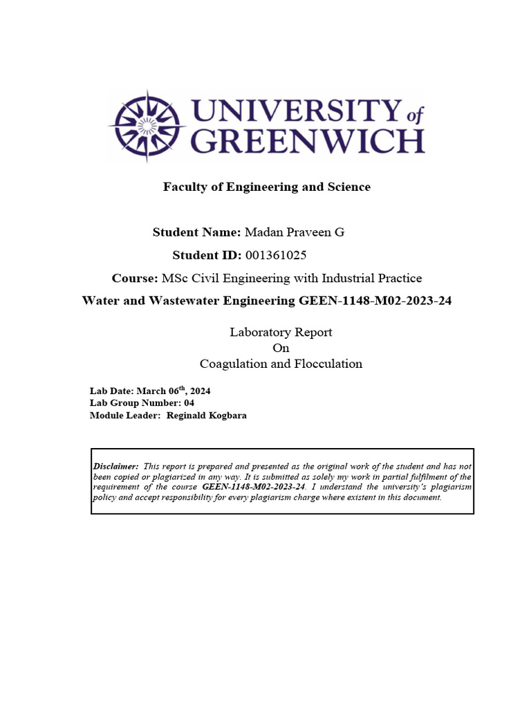 Lab Report PDF | Download Free PDF | Environmental Engineering