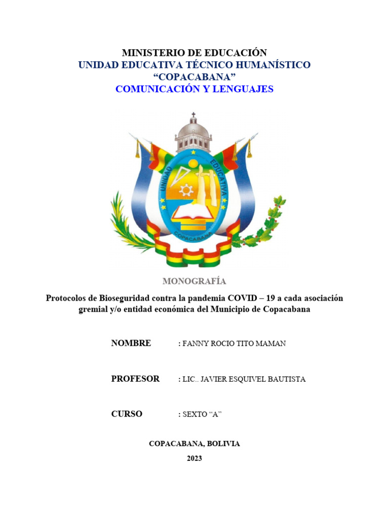 Fanny Rocio Tito. Covid | PDF | Organización Mundial de la Salud ...