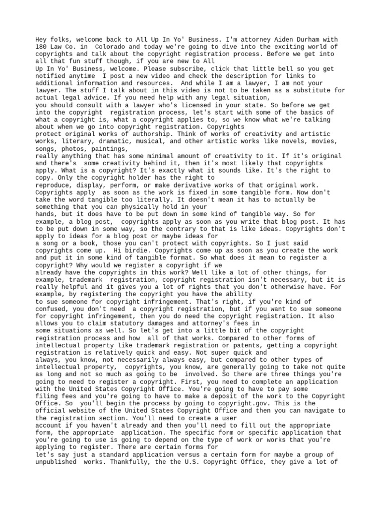 Copyright Registration Process With The U.S. Copyright Office ...