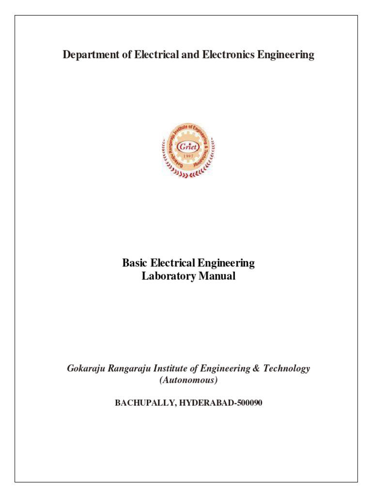1BASIC ELECTRICAL ENGINEERING LAB 2020-21 | PDF | Electrical Network | Electrical Impedance