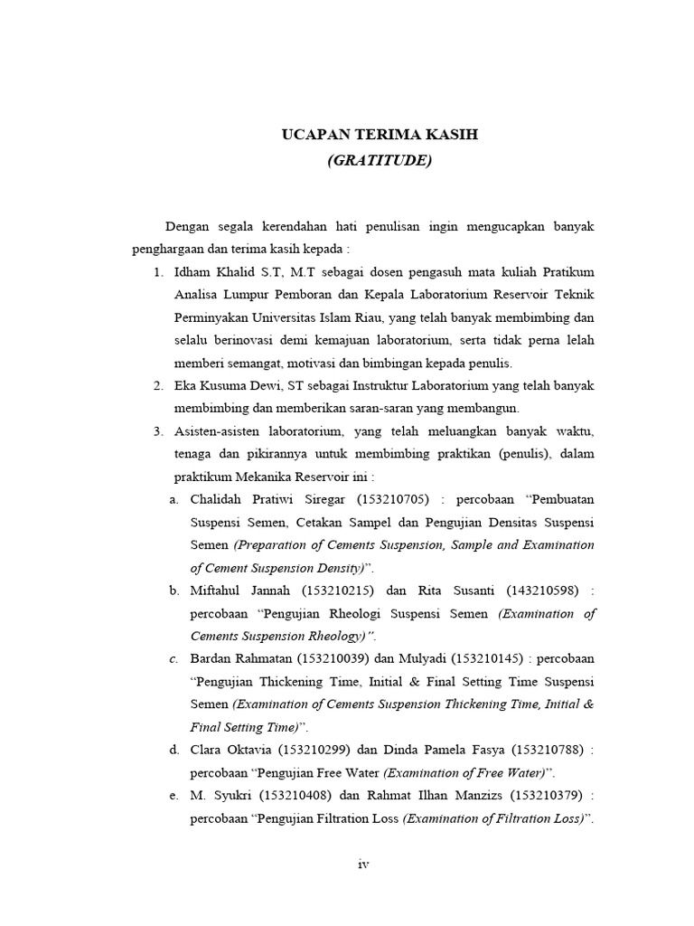 Ucapan Terima Kasih | PDF