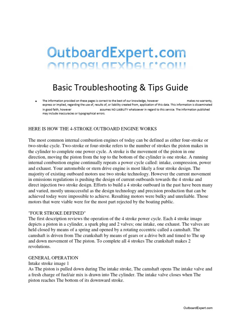 Basic Troubleshooting Guide | PDF | Internal Combustion Engine | Gasoline