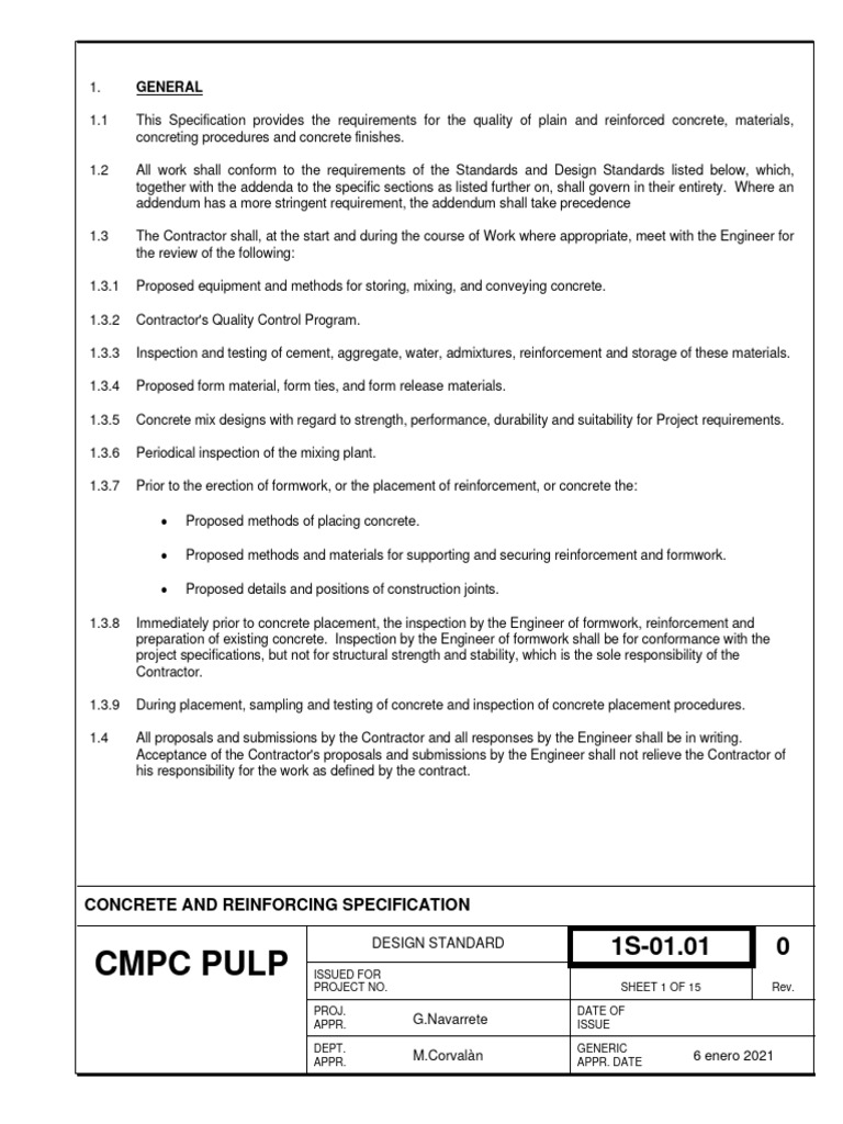 CMPC Pulp: General | Download Free PDF | Concrete | Cement