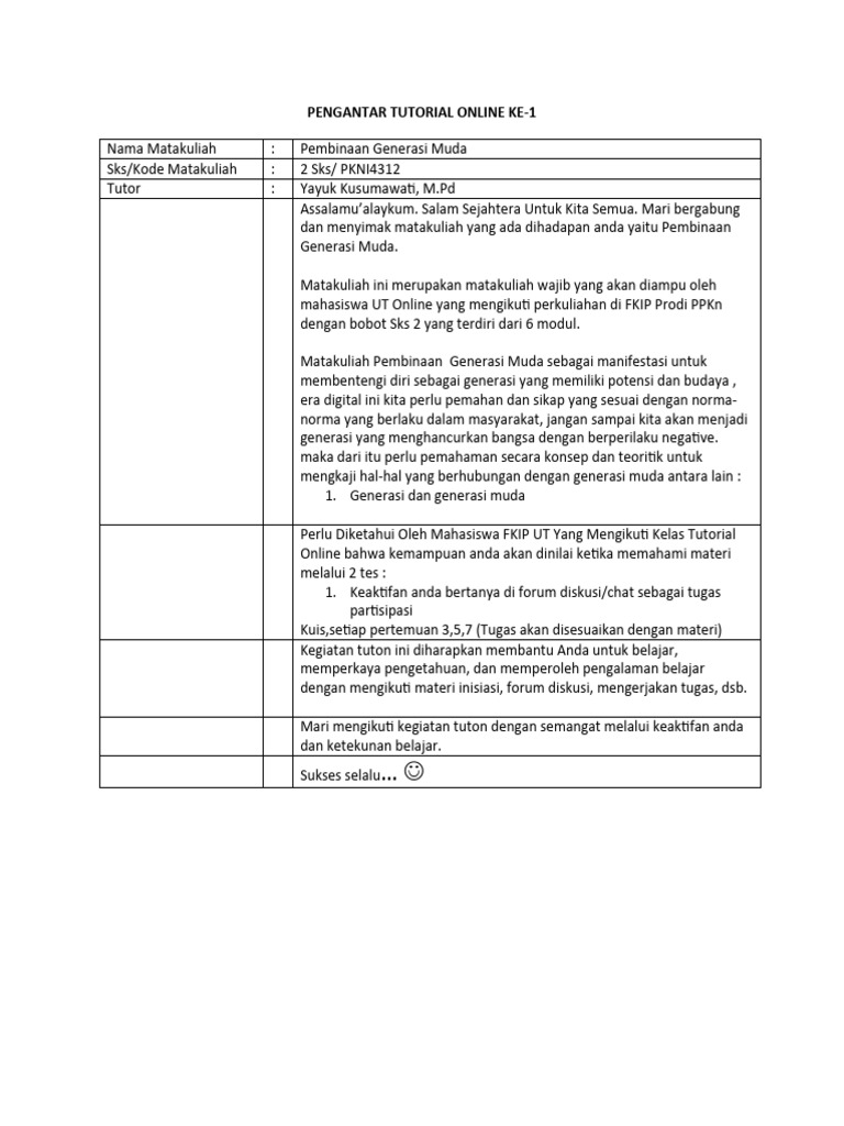 Inisiasi 1 PGM | PDF