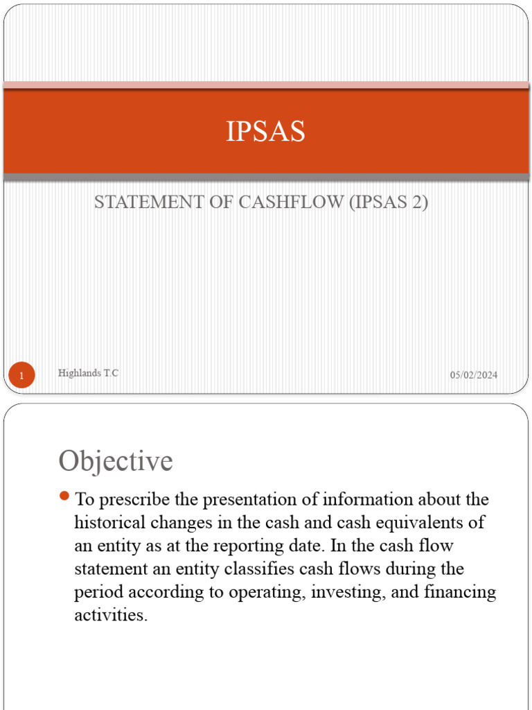 Cash Flow Statement Guide IPSAS 2 | PDF | Cash And Cash Equivalents ...