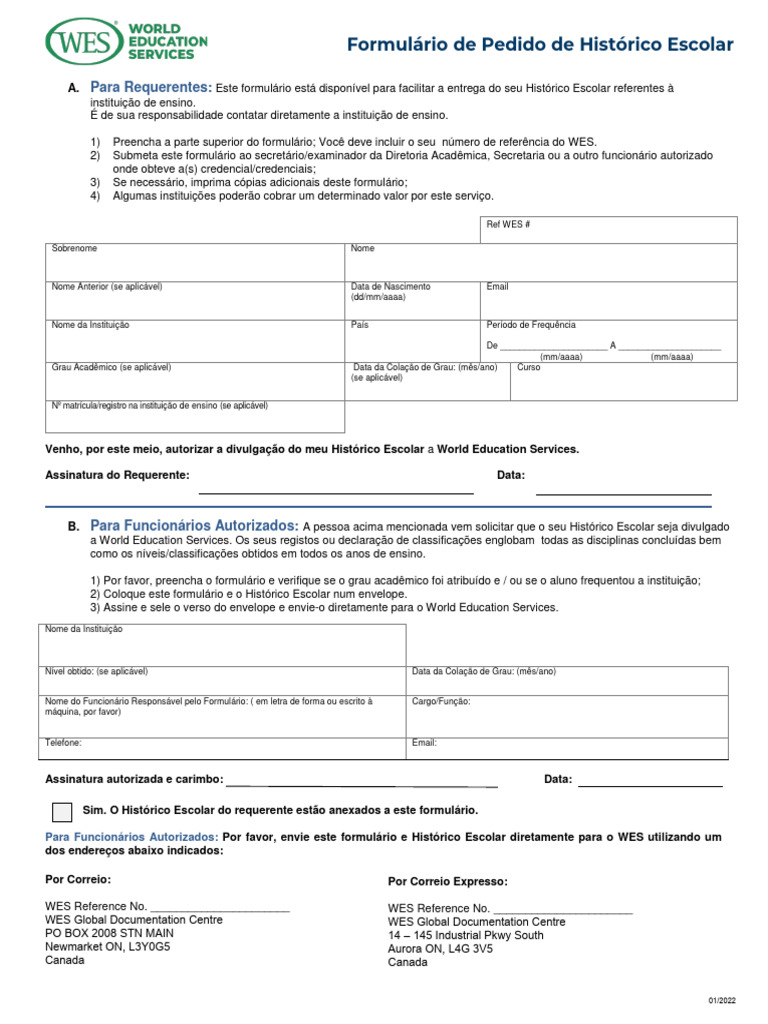 International Transcript Request PO | PDF