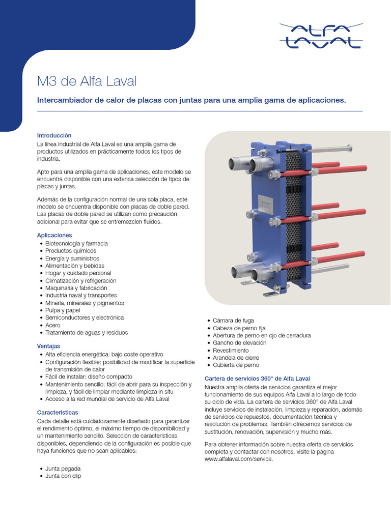 alfa-laval-m3-product-leaflet-es | PDF | Tornillo