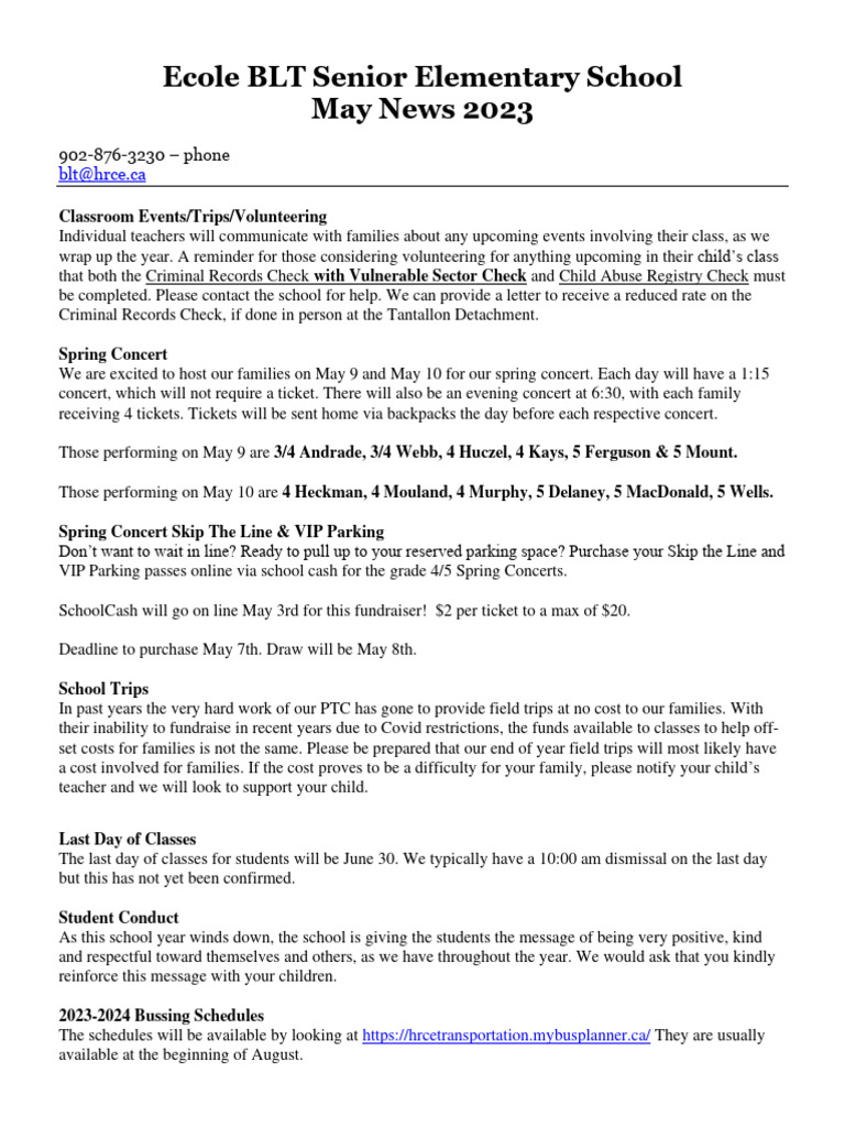 BLT News May 2023 | PDF | Teachers