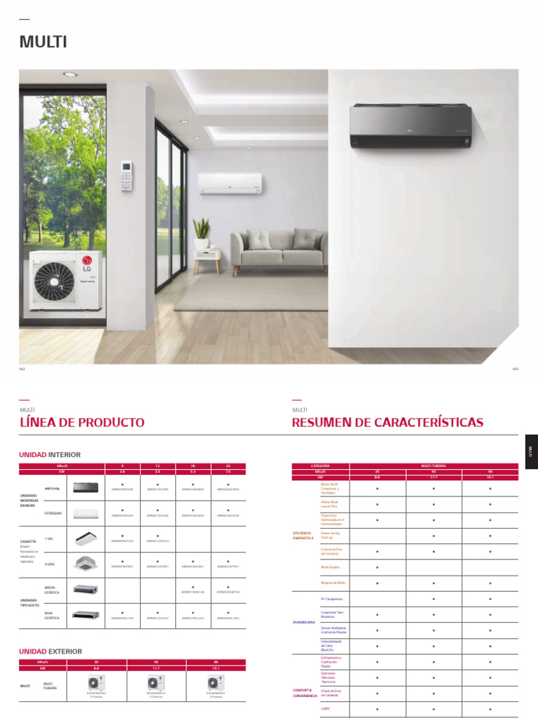 FICHA_TECNICA_MULTI_LG_GENERAL | PDF | Uso eficiente de energía | Presión
