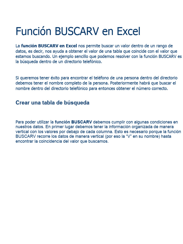 Uso de BUSCARV en Excel: Ejemplos Prácticos | PDF