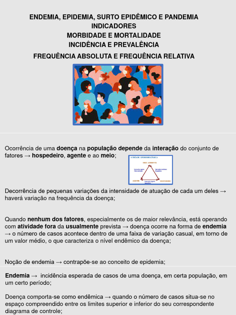 Endemia, Epidemia e Pandemia: Conceitos e Tipos | PDF | Epidemias ...