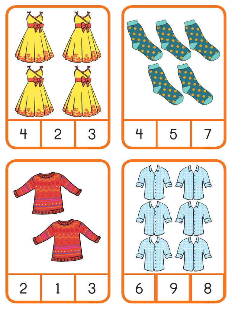 Us t 2548698 Clothes Number Recognition Clip Card Activity | PDF